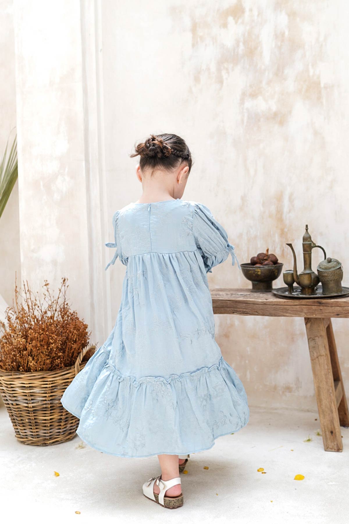 Yasmeen Dress Blue | Kiddiposh