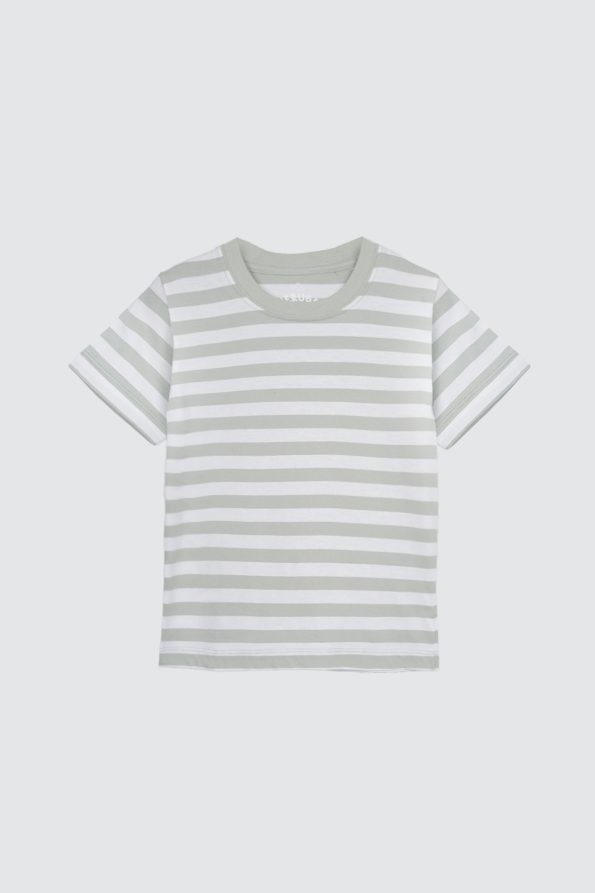 Cloud Basic Tees Seafoam Green Stripes | Kiddiposh