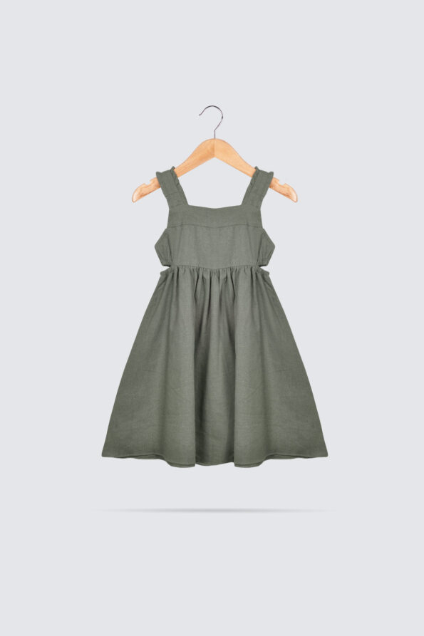 Adriana Dress Green - Kiddiposh | Official Dress Anak Elle & Ello