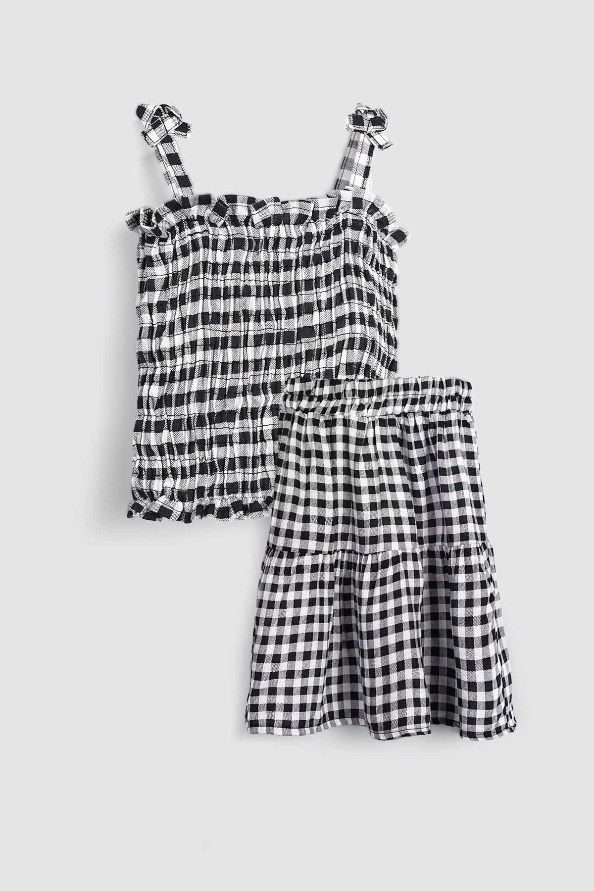Emma Set Black Gingham | Kiddiposh