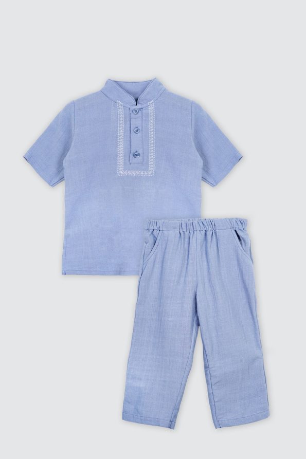 Ghani Raya Set Blue | Kiddiposh | Abricot Official