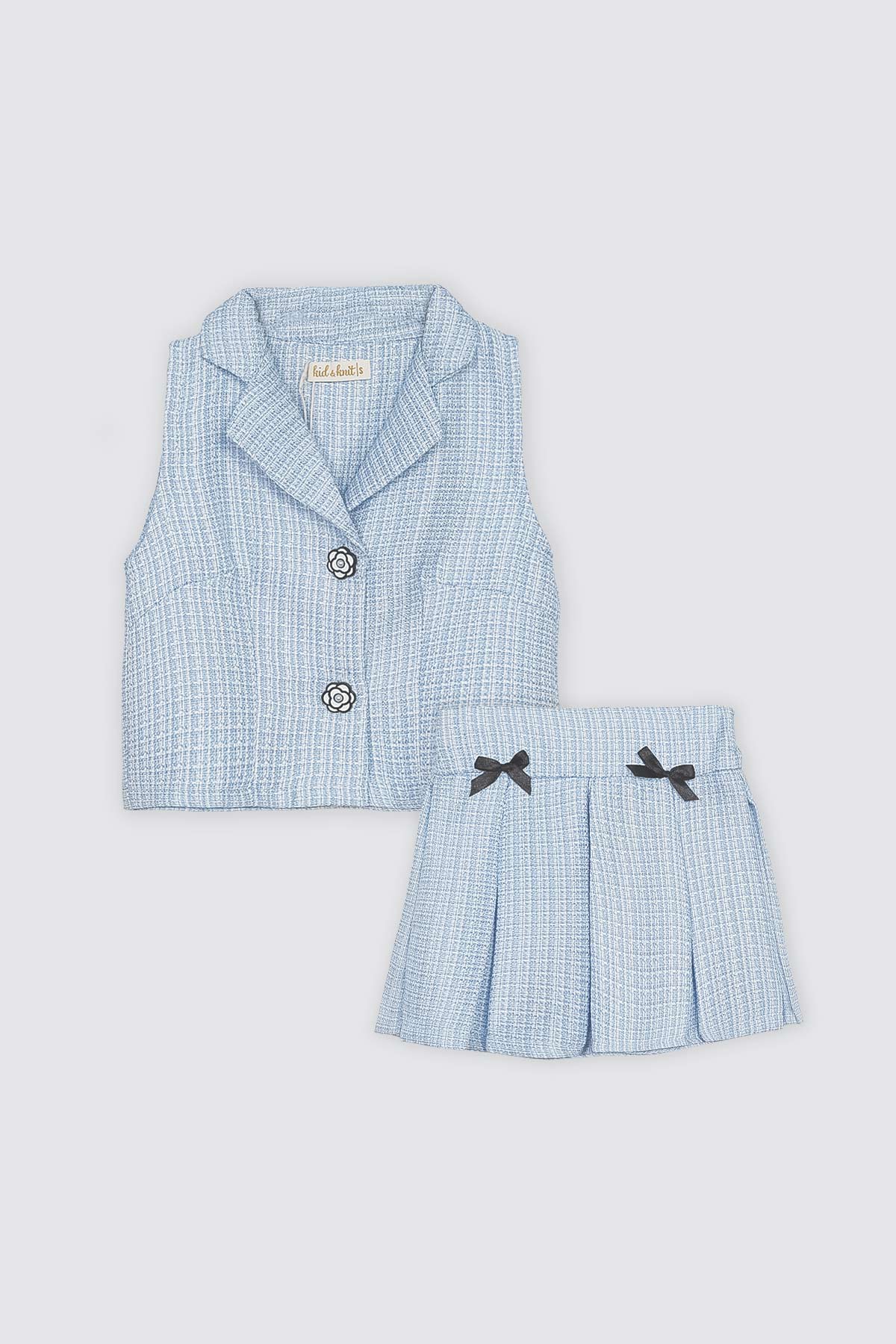 Rosalie Set Soft Blue | Kiddiposh | Kid & Knit Official