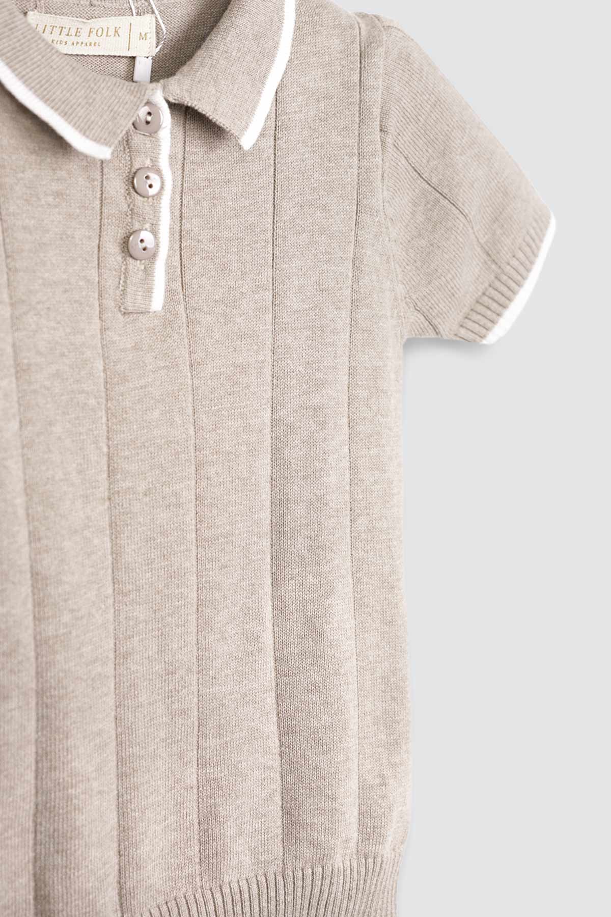 Tyler Knit Top Beige | Kiddiposh
