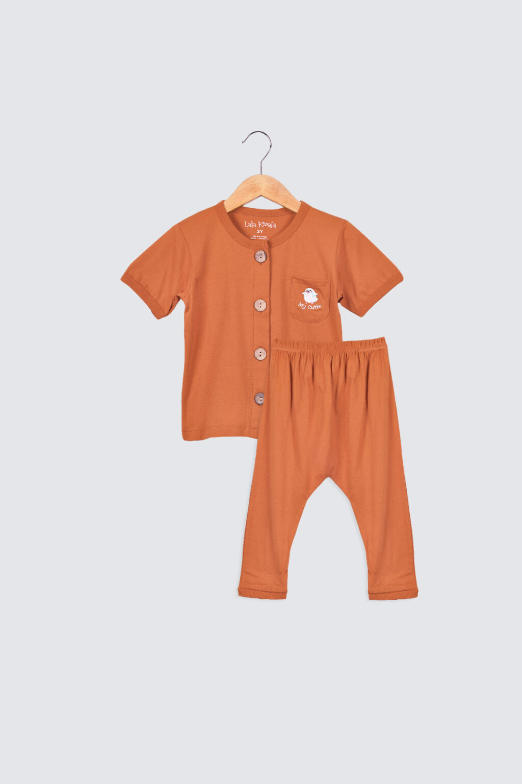 Baby Pyjamas Set Terracota - Kiddiposh | Official Pakaian Anak Lala Koala