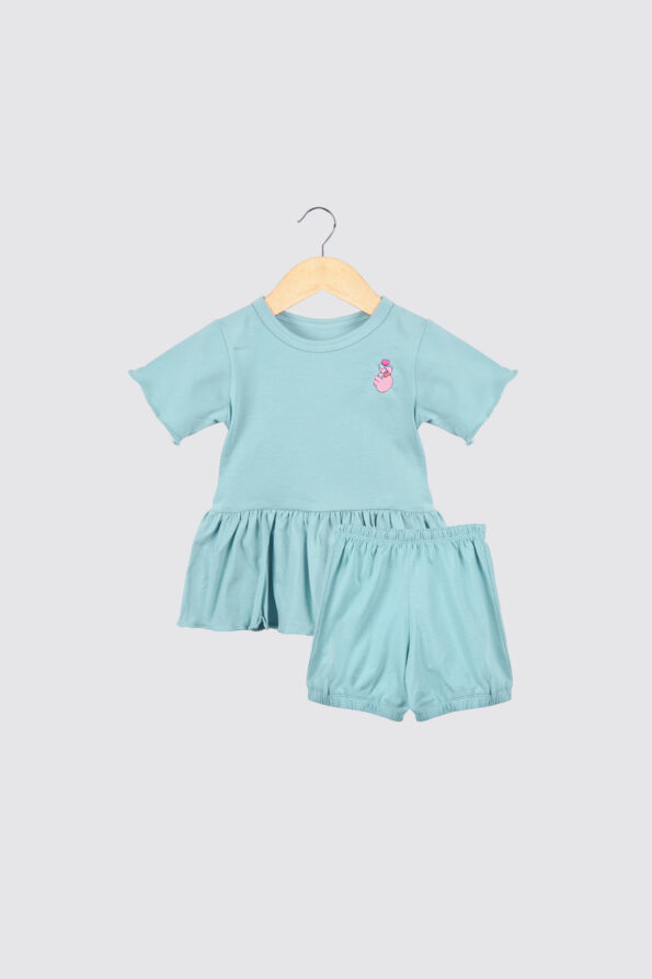 Peplum Set Sky Blue - Kiddiposh | Official Lala Koala