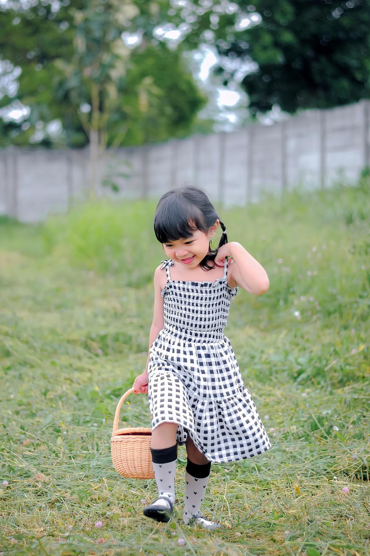 Emma Set Black Gingham | Kiddiposh