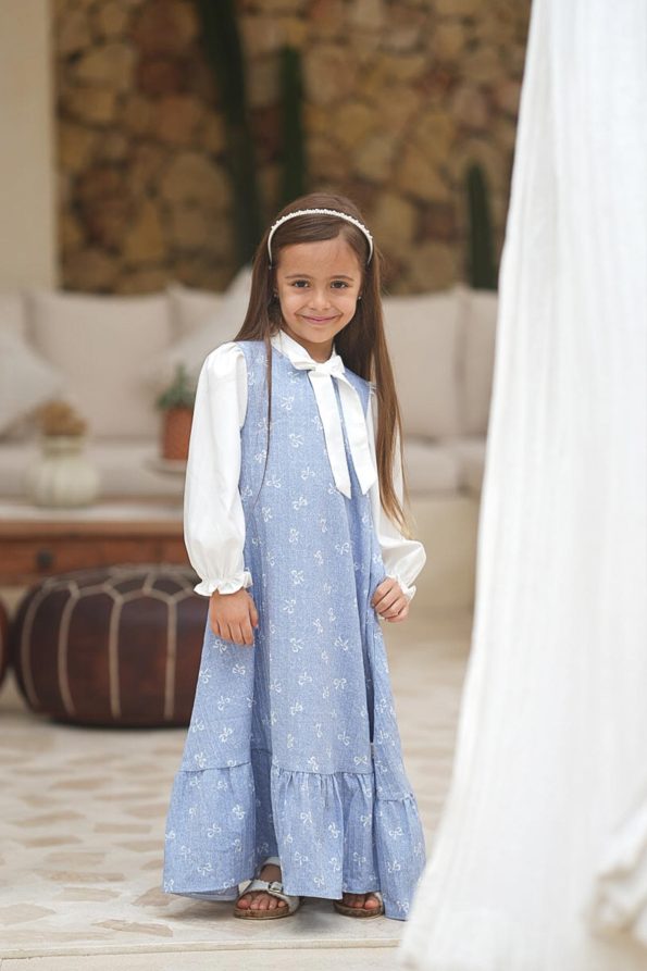 Inara Gamis Blue | Kiddiposh | Official Set Anak Monami