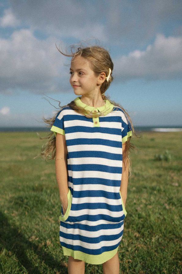 Rhonda Dress Blue | Kiddiposh